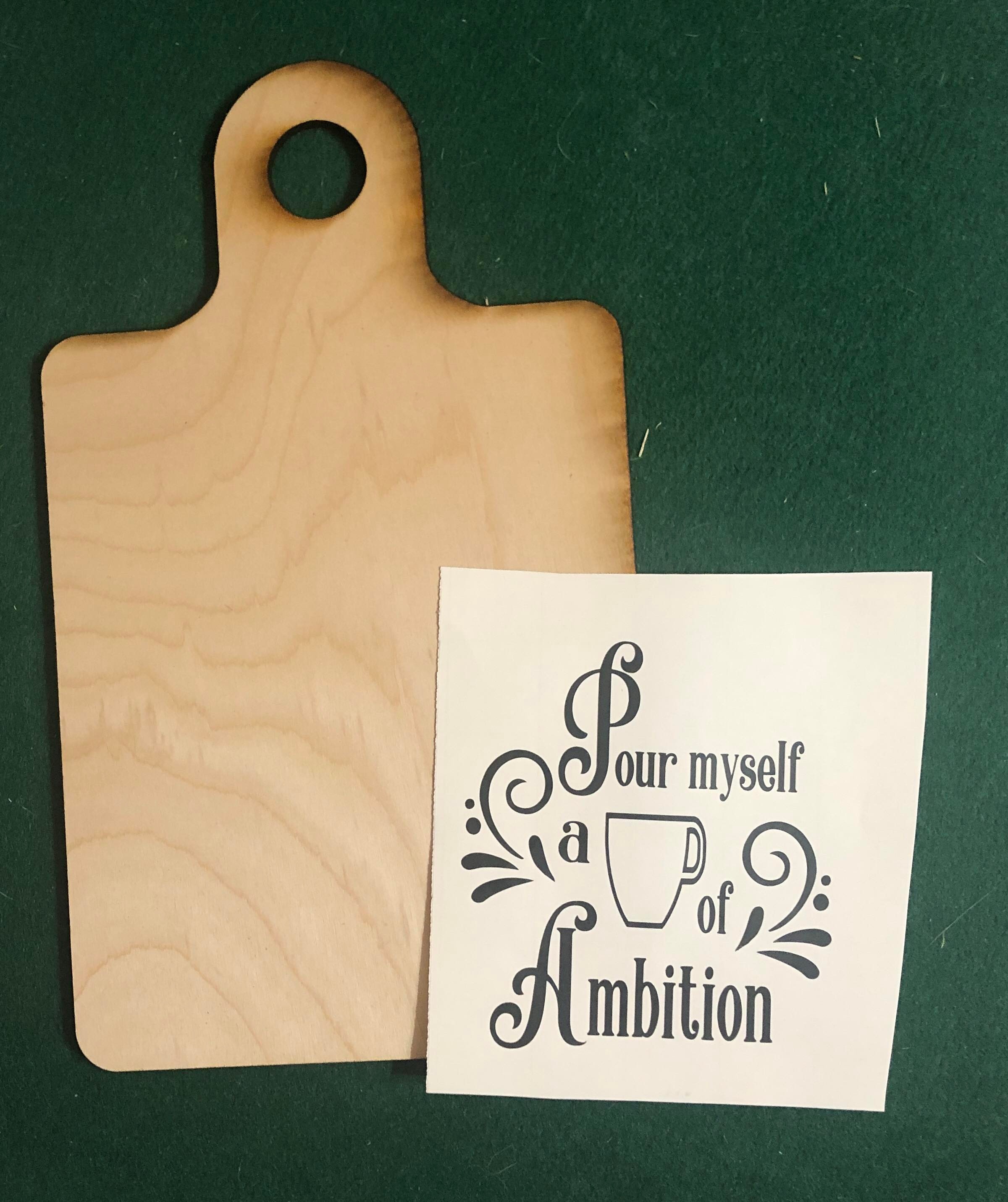 Pour Myself Ambition Handle Board Kit [Wood Cutouts and Vinyl Decals ...